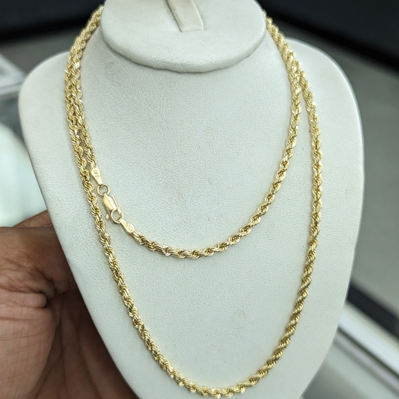 Unbrand | Accessories | 4kt Real Gold Rope Chain 29mm 24 Inches | Poshmark